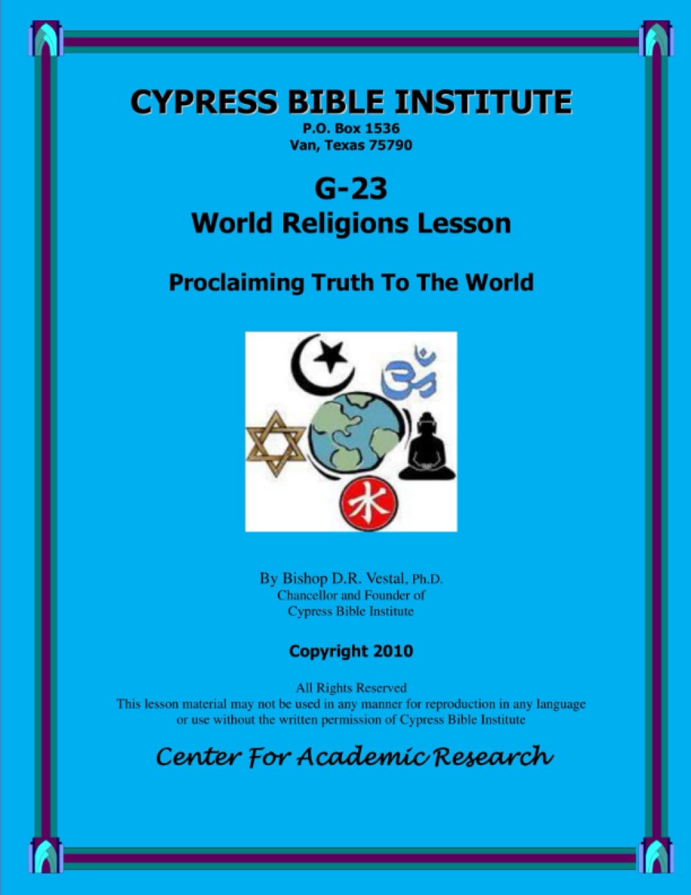 World Religions Lesson by Ph.D. Bishop D.R. Vestal | Goodreads