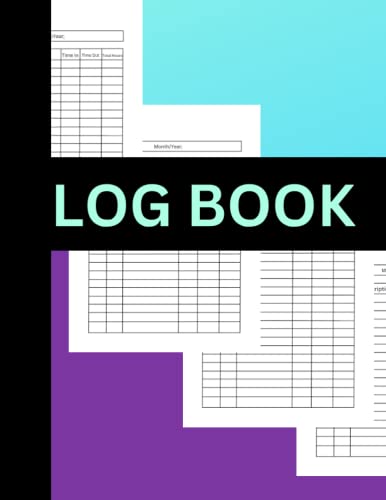 LOG BOOK: daily-time sheet log book,timekeeping journal large print ...