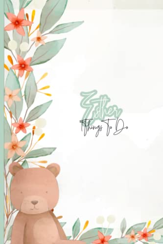 Esther Things to do Journal Notebook :Personalized Name Journal for ...