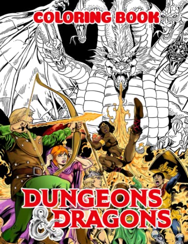 Dungeons And Dragons Coloring Book: Great Gift Coloring Books (Stress ...