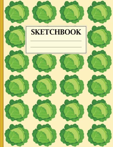 Cabbage Sketchbook: 110 Pages, 8.5x11 Inches Notebook for Drawing ...