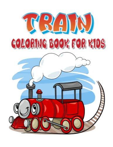 Train Coloring Book for Kids: 30 Beautiful Train Designs for Stress ...