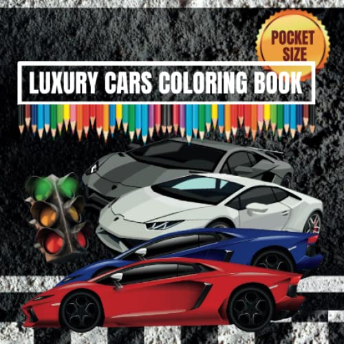 Pocket Size Coloring Book for Kids: Awesome Dream Cars Coloring Pages ...