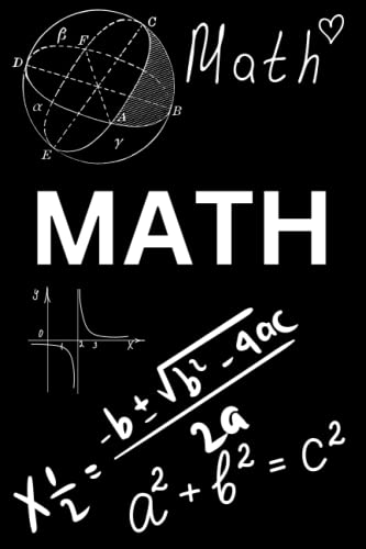 MATHS: Lined notebook for White paper with margins, 6 x 9 inches,120 ...