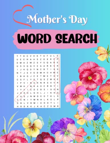 Mother's Day Word Search: Inspirational Love Mom Word Search Book for ...