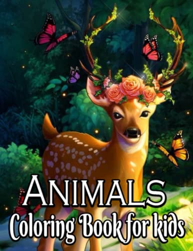 Animals Coloring Book for kids: Fun And Easy Coloring Pages in Cute ...