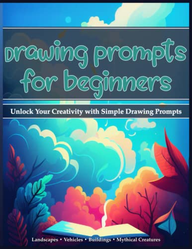 Drawing Prompt Book with 120 different tasks about Landscapes, Vehicles ...