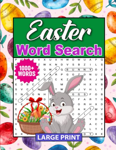 Easter Word Search Large Print: Easter Word Search For Teens, Adults ...