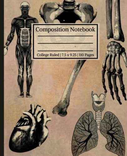 Vintage Human Anatomy Composition Notebook College-Ruled Book: Vintage ...