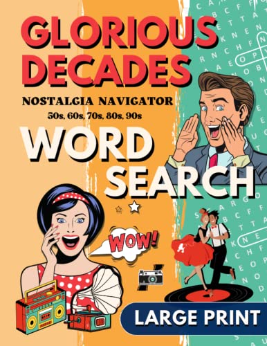Large Print Glorious Decades Nostalgic Word Search Puzzles for Seniors ...