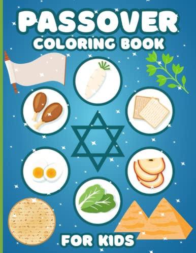 Passover Coloring Book for Kids: Cute and Easy Coloring Pages With ...