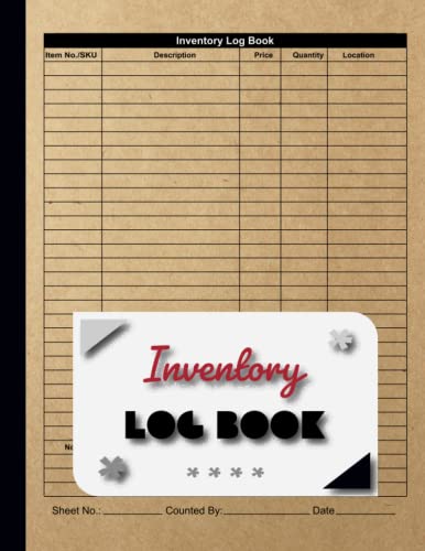 Inventory Log Book: Inventory Book for Small Business or Personal ...
