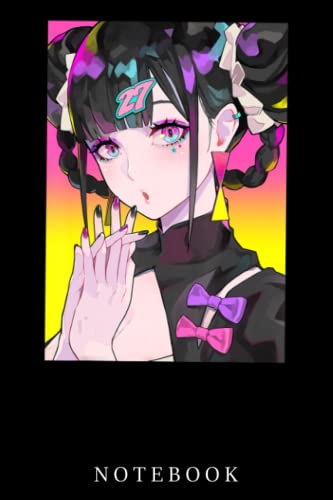 Anime Girl Waifu Japanese Aesthetic Otaku Kawaii Notebook: Size 6" x 9 ...