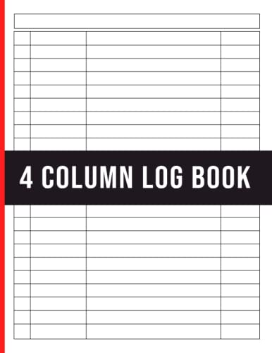 4 Column Log Book: Blank Log Book to Track Debit and Credit, Daily ...