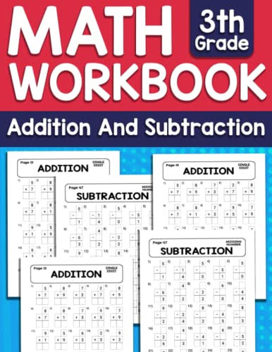 3th Grade Math Workbook : Addition and Subtraction: Daily Math Practice ...