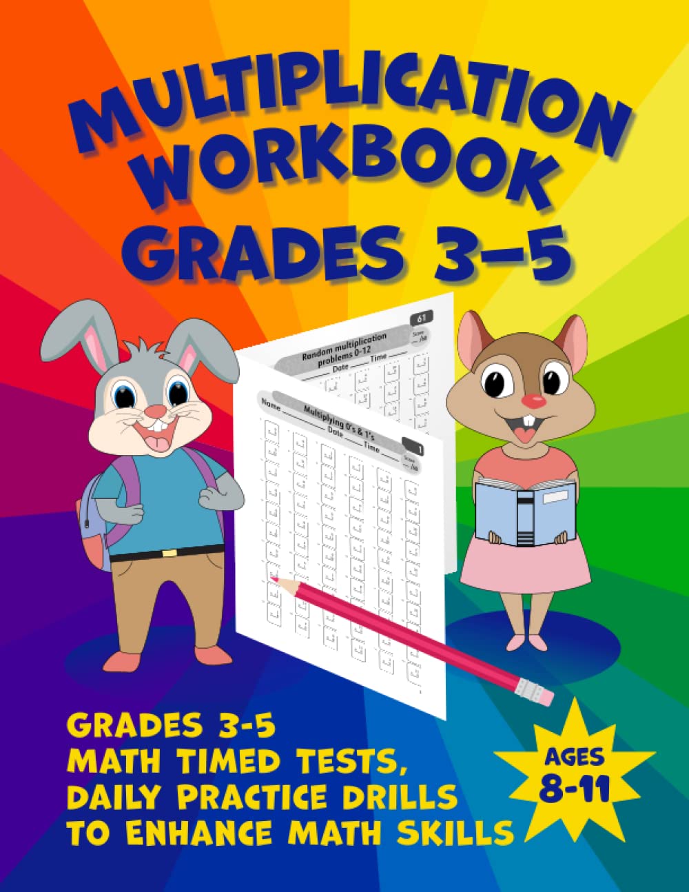 Multiplication Workbook Grades 3-5: Math Timed Tests 120 Practice Pages ...