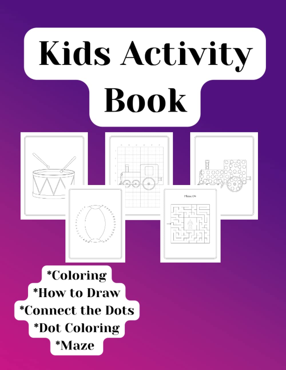 Kids Fun Activity Book : Preschool Busy Book , 5 Activities , 120 Pages ...