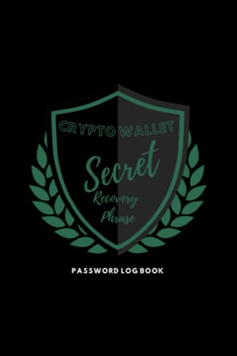 Crypto Wallet Secret Recovery Phrase: Password Keeper logbook, Black ...