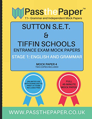 Sutton S.E.T. and Tiffin Schools Entrance Exam Mock Papers: Stage 1 ...
