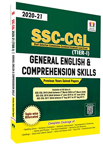 SSC CGL General English (Tier-1): Previous Years Solved Paper 2021 by ...