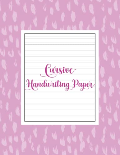 Cursive Handwriting Paper: Longhand Script Writing Practice Notebook ...