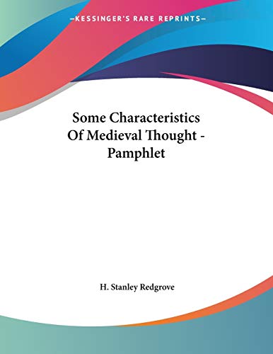 Some Characteristics Of Medieval Thought - Pamphlet by H. Stanley ...