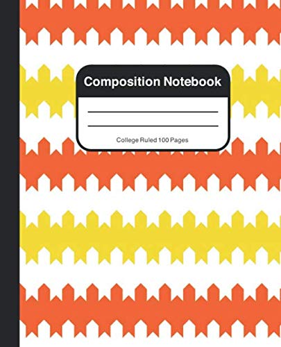 Composition Notebook: Geometric Patterned Orange & Yellow Composition ...