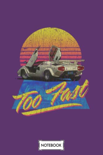 Too Fast 1988 Spaceship Notebook: Lined College Ruled Paper, Planner ...