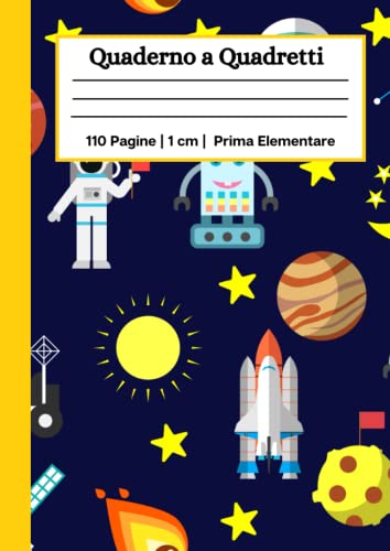 Quaderno a Quadretti 1 cm Bambino: Quadernone Formato Grande A4, Ideal ...