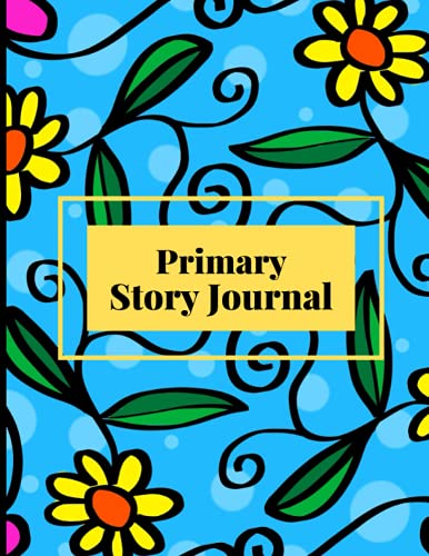Primary Story Journal:Floral Print: Story Journal for kids, Dotted ...