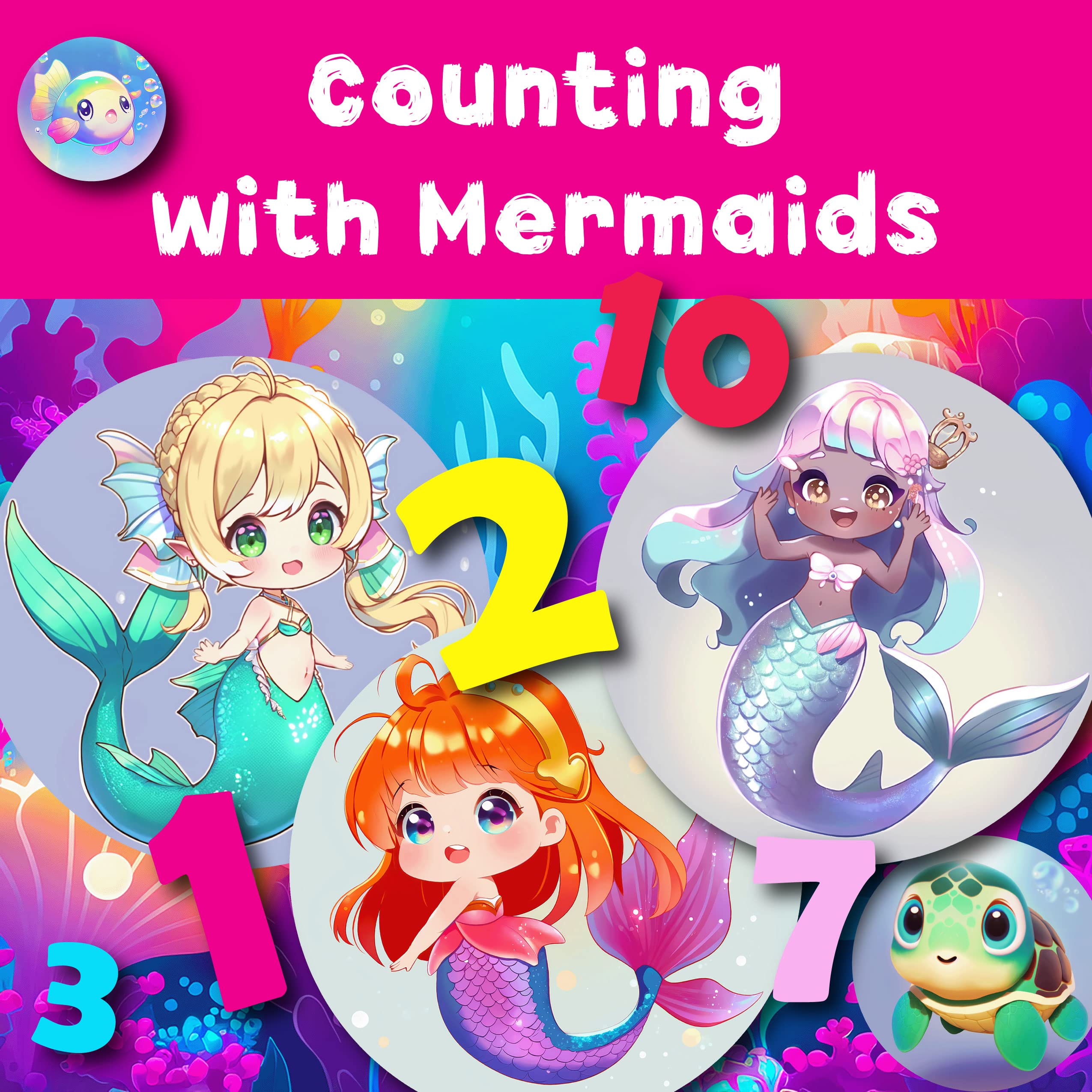 Counting with Mermaids: a Fun Mermaid Book for Toddlers, Activity Book ...