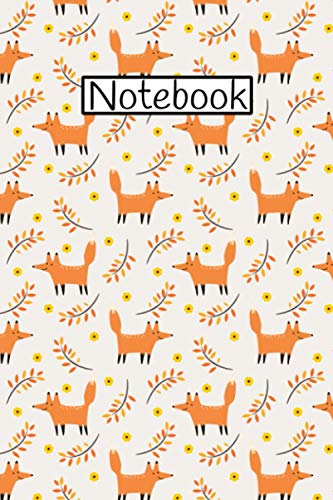 Notebook: Floral Fox Pattern Lined Notebook. Gift Idea for Family ...