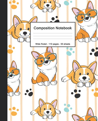 Composition Notebook: Pretty Blank Wide Ruled Paper Notebook Journal ...