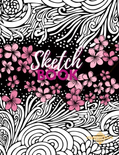 Premium Sketchbook: Floral Abstract Designed Cover Sketchbook, Large ...