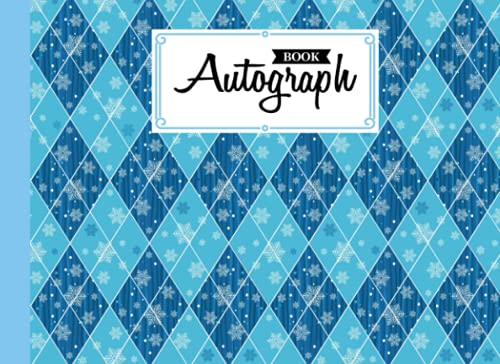 Autograph Book: Premium Rhombuses Cover | Signatures Blank Scrapbook ...