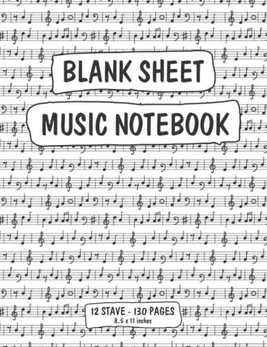 Blank Sheet Music Notebook: Blank Sheet Music Notebook - Vol 501 by ...