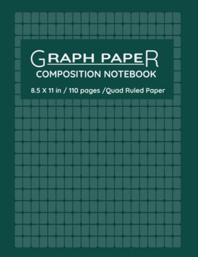 Graph Paper Notebook: Quad Ruled 1/4 inch Paper. Composition Notebook ...