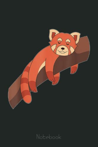 Chinese Forest Wildlife Animal Lover Cute Sleeping Red Panda Notebook ...