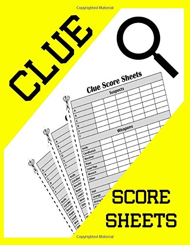 Clue Score Sheets: 100 Clue Game Sheets, Clue Detective Notebook Sheets ...