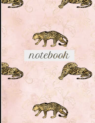 Notebook: Leopard Print Notebook - College Ruled 110 Pages - Large 8.5 ...