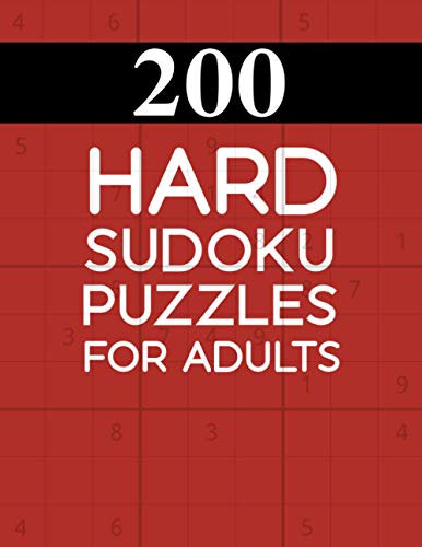 200 Hard Sudoku Puzzles For Adults with Solutions Large Print ...