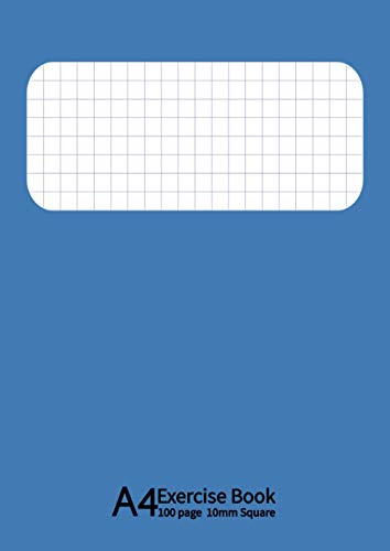 A4 Exercise Book 10 mm Square: A4 Maths Exercise Books Squared 10mm (1 ...