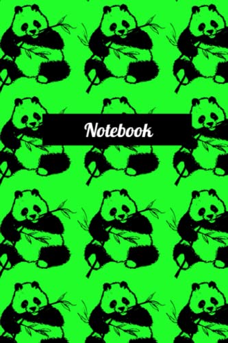 Lucky Panda Notebook (Luscious Green): 120 pages wide ruled lined ...