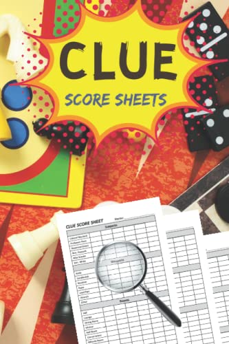Clue Score Sheets: A5 Cluedo Score Notepad, Clue Board Game Sheets for ...