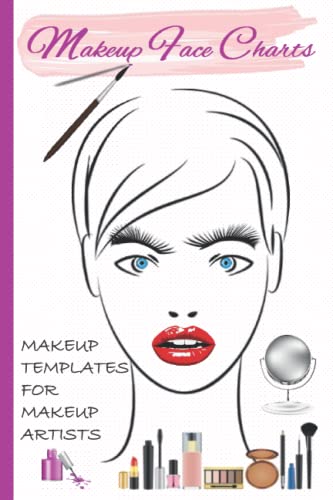 Makeup Face Charts- Templates for Makeup Artists: Blank Makeup Face ...