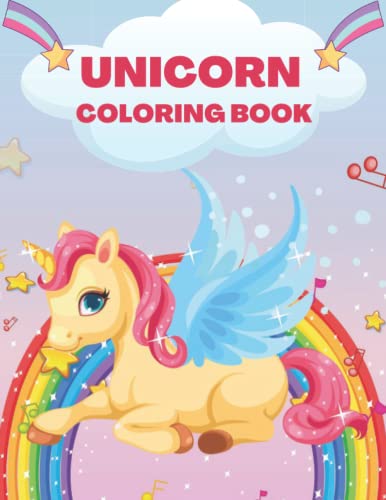 Unicorn Coloring Book For Kids: +50 Activity Cute and Happy Unicorns ...