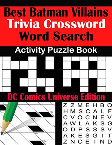 Best Batman Villains Trivia Crossword Word Search Activity Puzzle Book ...