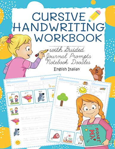 Cursive Handwriting Workbook with Guided Journal Prompts Notebook ...