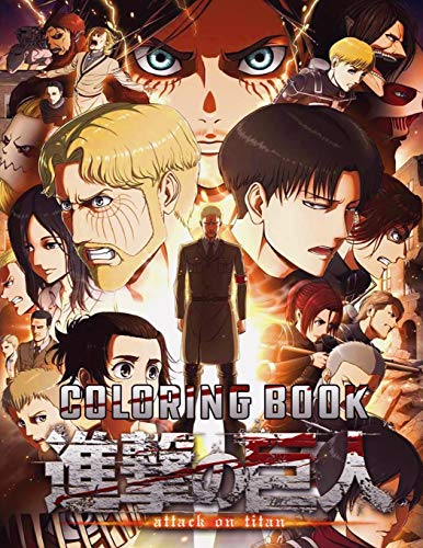 Attack On Titan Coloring Book: Anime Coloring Book attack on titan ...