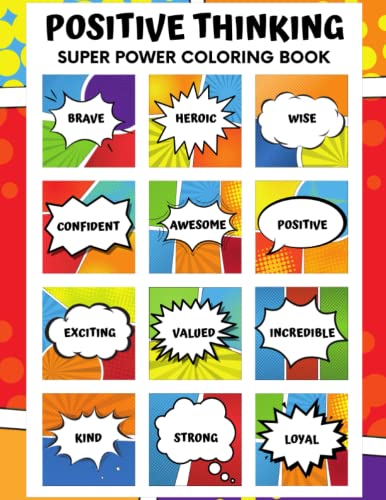 Superheroes Coloring Book: Positive Thinking Affirmations Coloring ...